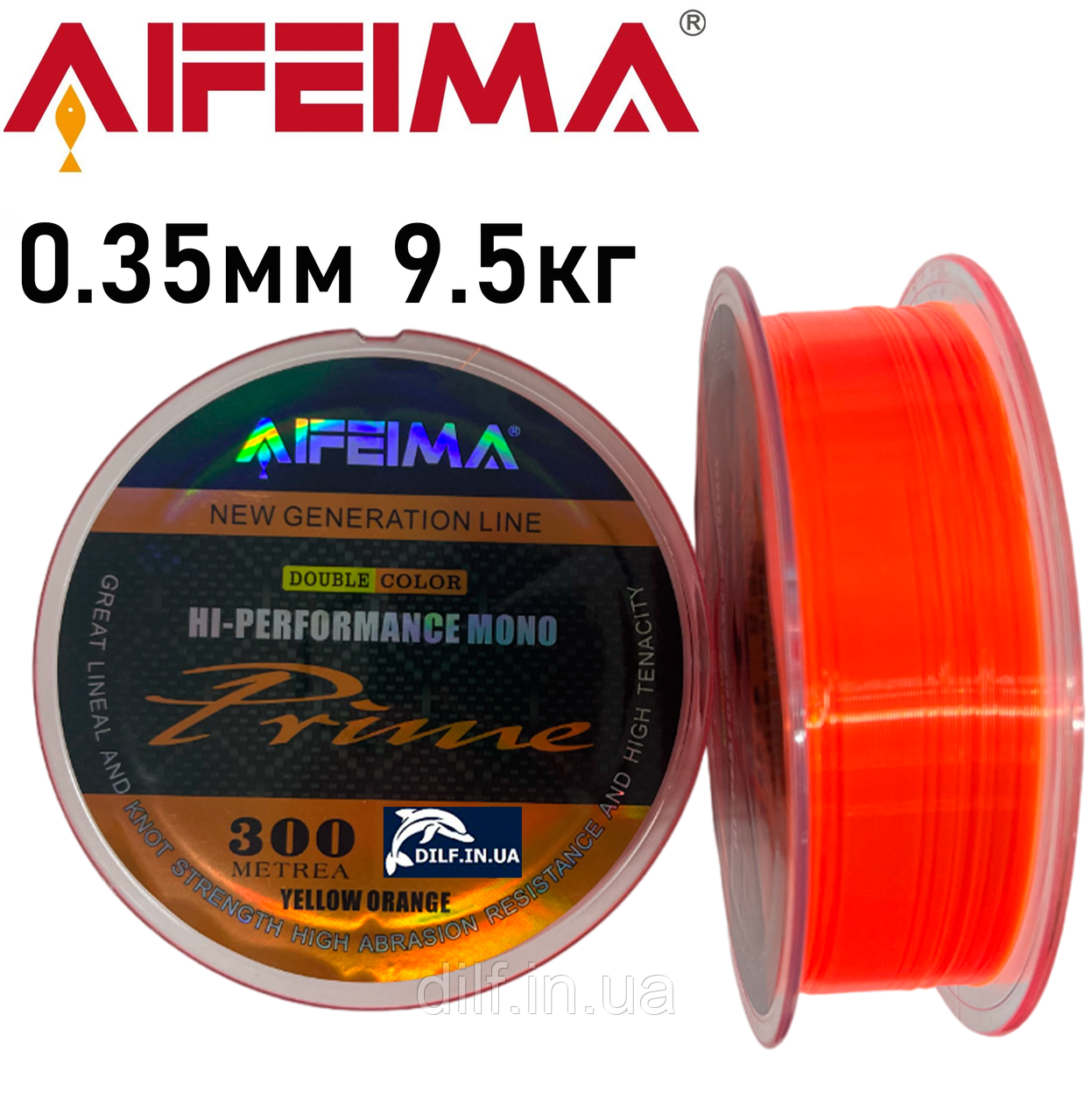 Волосінь Feima Prime 300m Orange (0.35мм 9.5кг) AIFEIMA (ID#2145259523 ...