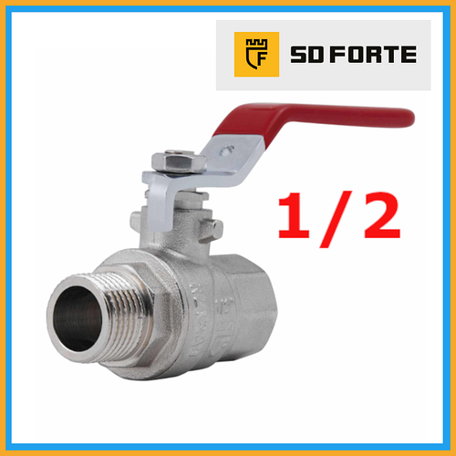 Кран кульовий 15 мм 1/2 ВН SD FORTE 1/2 РГШ гайка/штуцер для води латунна ручка (ID#2145331944 ...