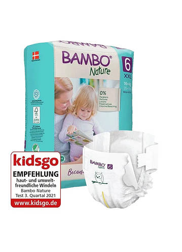 Еко Підгузки Bambo Nature 6 (16+ кг), 20 шт. Bambo Nature (19256) (ID ...