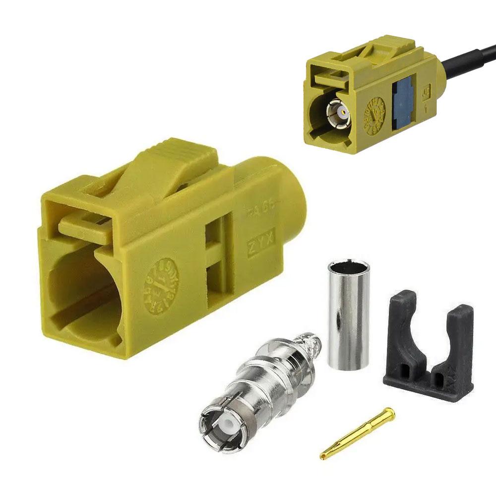 Роз'єм антенний FAKRA-K Female (мама) прямий обтискний під кабель RG ...