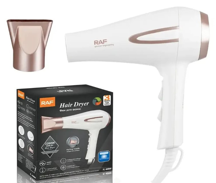 Фен с ионизацией для сушки и укладки волос RAF R408 2200W (ID#2146617850), цена: 768.07 ...