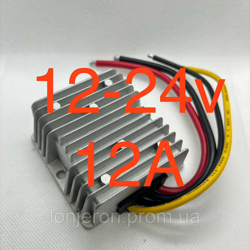 Повышающий преобразователь 12A 12В до 24В водонепроницаемый ip68 360w ...
