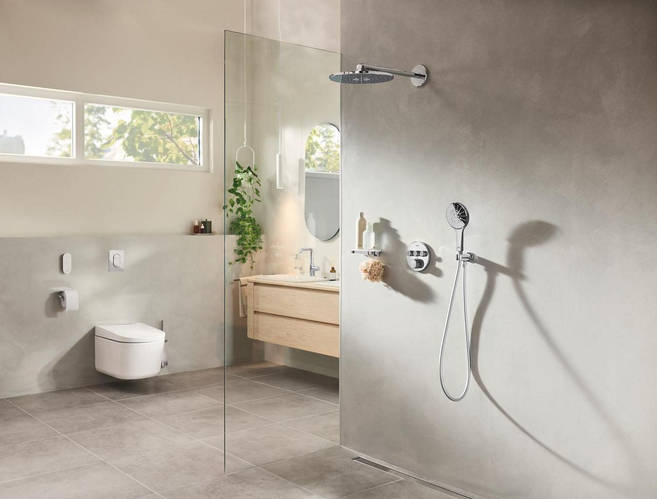 Душевая система скрытого монтажа с термостатом Grohe Grohtherm ...