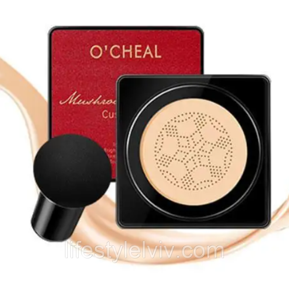 Кушон для лица + спонжик Beauty Linasi Red O`CHEAL, Натуральный оттенок ...