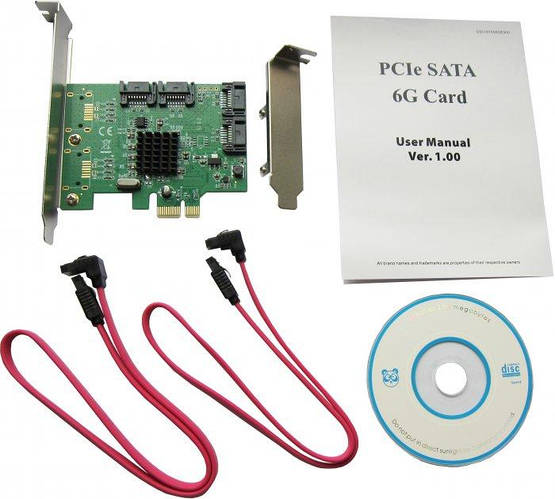 Контролер PCI-Express X1 - Dynamode 4х ATA III (6 Гбіт/сек), 4 внутр ...