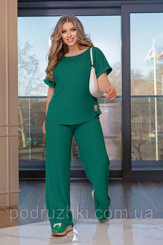 Женский брючный костюм футболка + брюки Ткань Турецкий трикотаж Мустанг ...