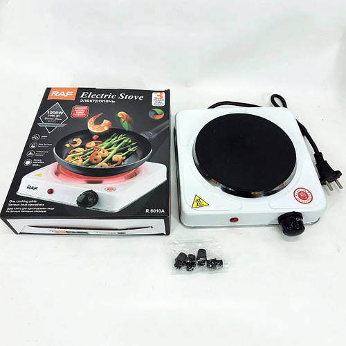 Электроплита кухонна RAF 8010A 1000 Вт | Электроплита 1000w | Настольная JT-386 электро плита ...