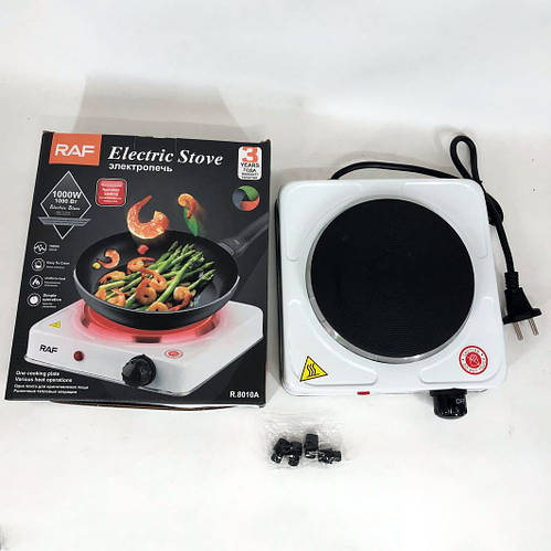 Электроплита кухонна RAF 8010A 1000 Вт | Электроплита 1000w | Настольная JT-386 электро плита ...
