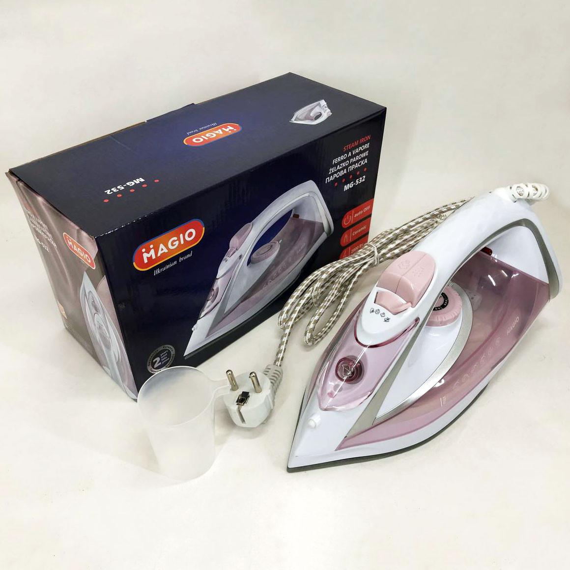 Праска MAGIO MG-532, праска електрична парова, парова праска відпарювач, професійна KG-658 ...