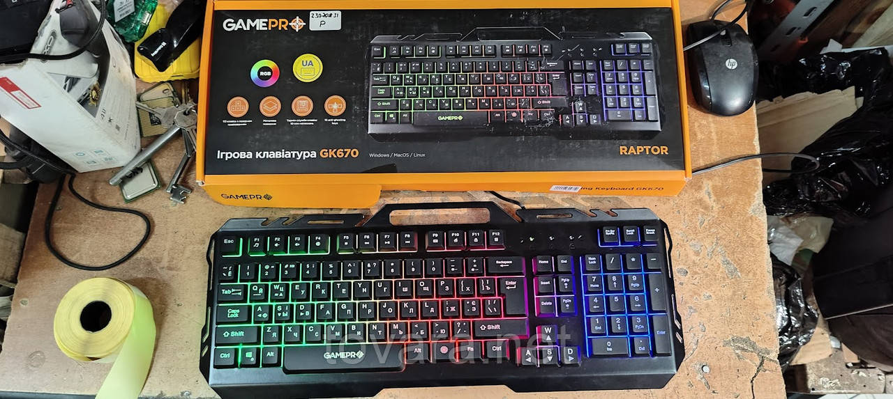 Игровая клавиатура с подсветкой RGB GamePro GK670 USB № 23070831 ...