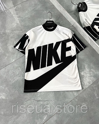 Мужская черно-белая футболка Nike (ID#2152512450), цена: 949 ₴, купить ...