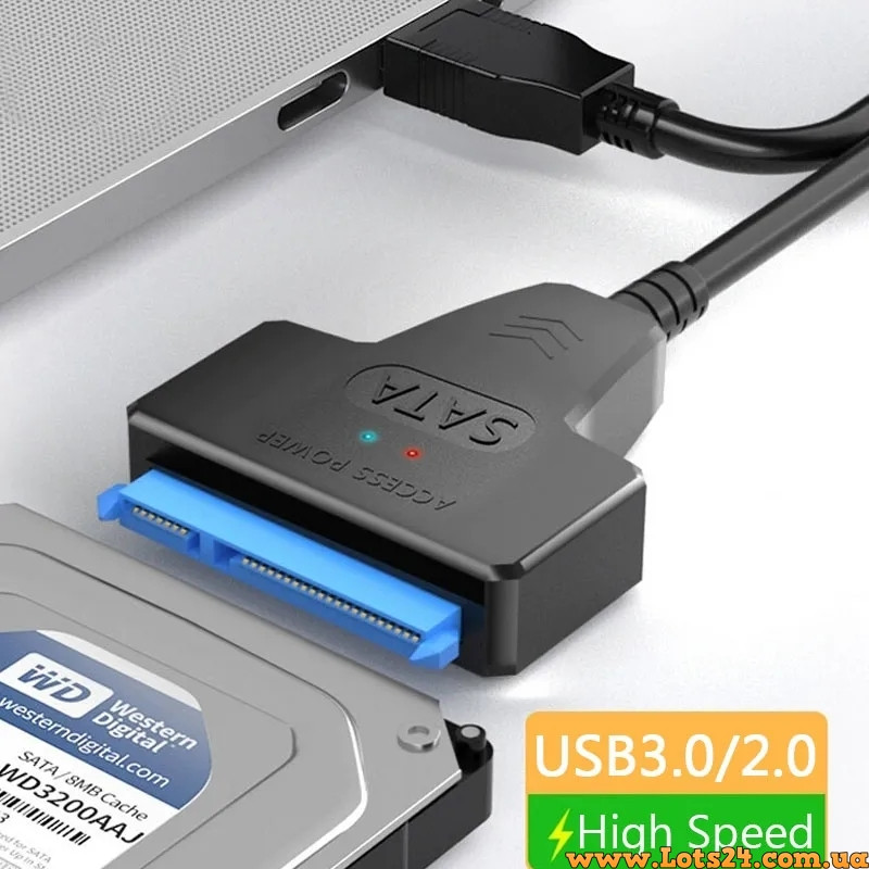 Переходник SATA USB 3.0 для HDD SSD 2.5 карман конвертер для жесткого ...