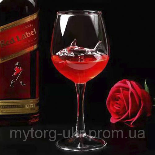 Келих для вина 3d Акула 300 мл Clear 300 мл Id 2155245797 ціна 543