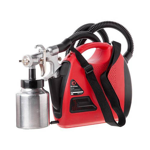 Краскопульт электрический INTERTOOL DT-5060, HVLP 600 Вт., форсунка 1.8 мм, бачок 1л., 450-550 ...