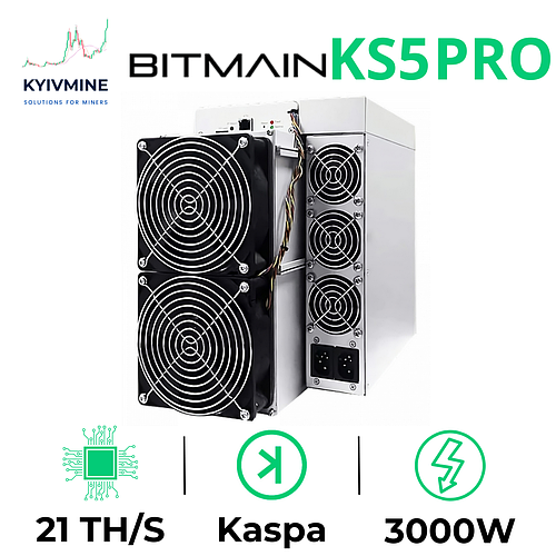 Майнер криптовалюти Antminer KS5 Pro 21 TH/s, майнінг цифрової валюти ...