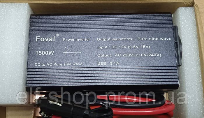 Инвертор Foval 1500W 12V-220V чистая синусоида (ID#2161485132), цена ...