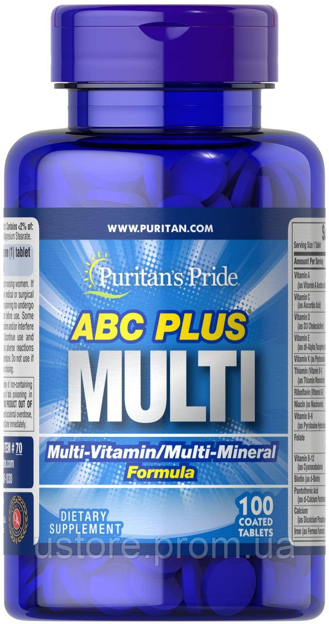 Витаминно-минеральный комплекс Puritan's Pride ABC Plus Multivitamin 100 Tabs US, код: 8147910 ...