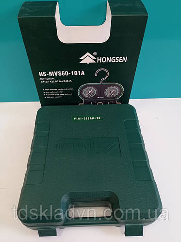 Манометричний колектор двохвентильний Hongsen HS-MVS60-101A-60 (R22, R410a, R404a, R134a) (ID ...