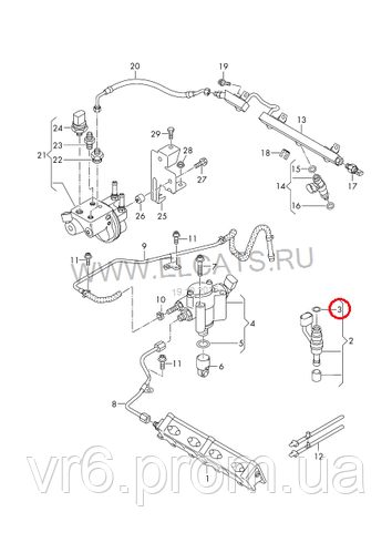 Купити Ущільнювальне кільце паливної форсунки VW Audi Seat Skoda ...