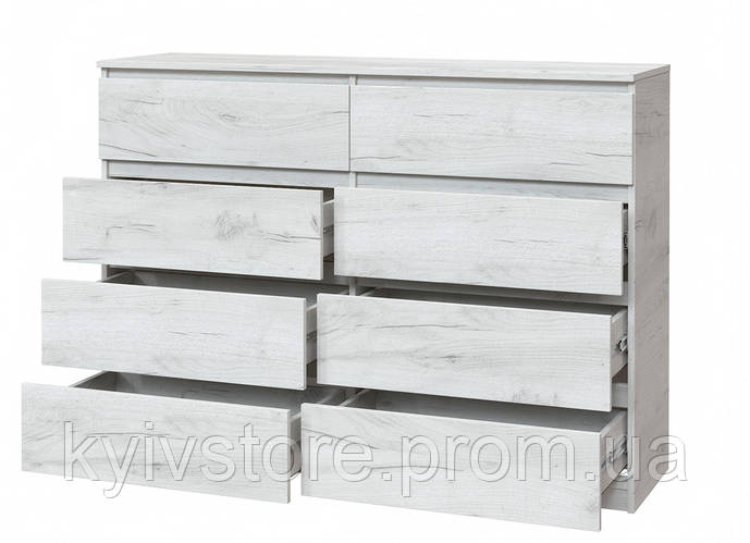 Комод Мастер Форм с 8 выдвижными ящиками телескопы Дуб крафт белый ...