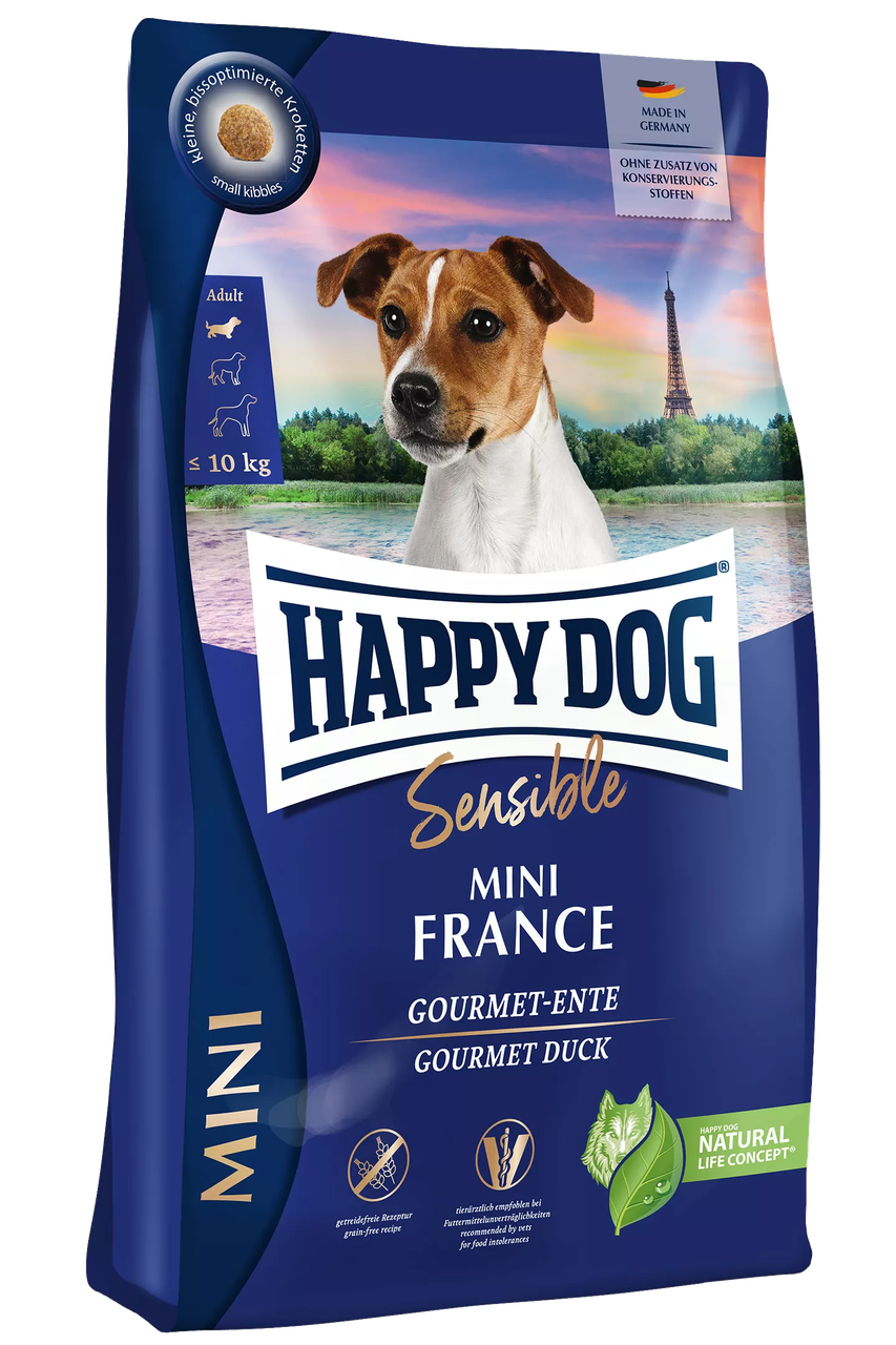Happy Dog Mini France корм для собак дрібних порід з качкою 4 кг ...