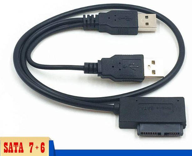 Переходник-адаптер с USB 2.0-SATA (7+6) 13pin ->, ноутбук DVD-CD-ROM ...