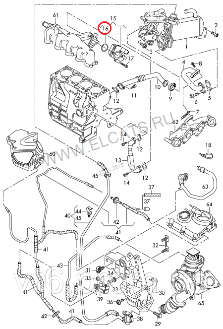 Уплотнительное кольцо дроссельной заслонки VW Audi Seat Skoda ...