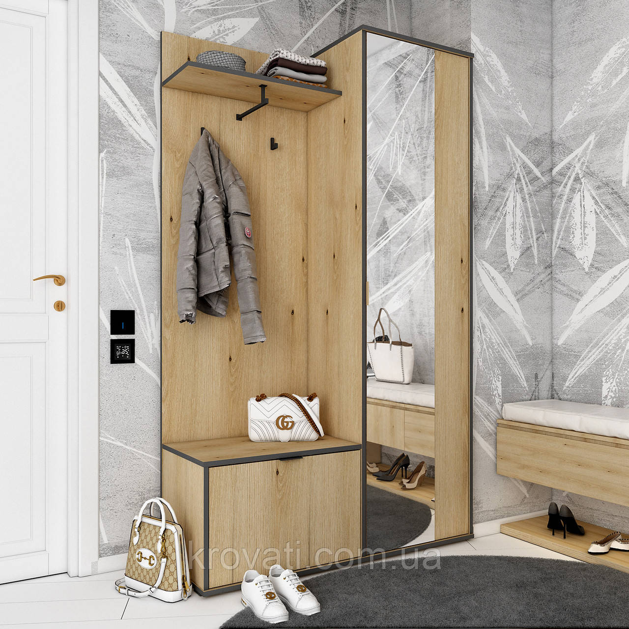 Передпокій Doros Дора Дуб Артизан 113,5х40х192 - купити за найкращою ...