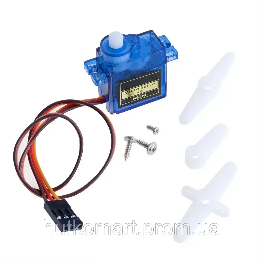 Сервопривід Arduino SG90 Micro (рульова машинка) 2 кг 360 градусів (ID ...