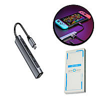 Type-C USB-C HUB хаб перехідник конвертер адаптер Hoco Easy 4-in-1 HB31 ...