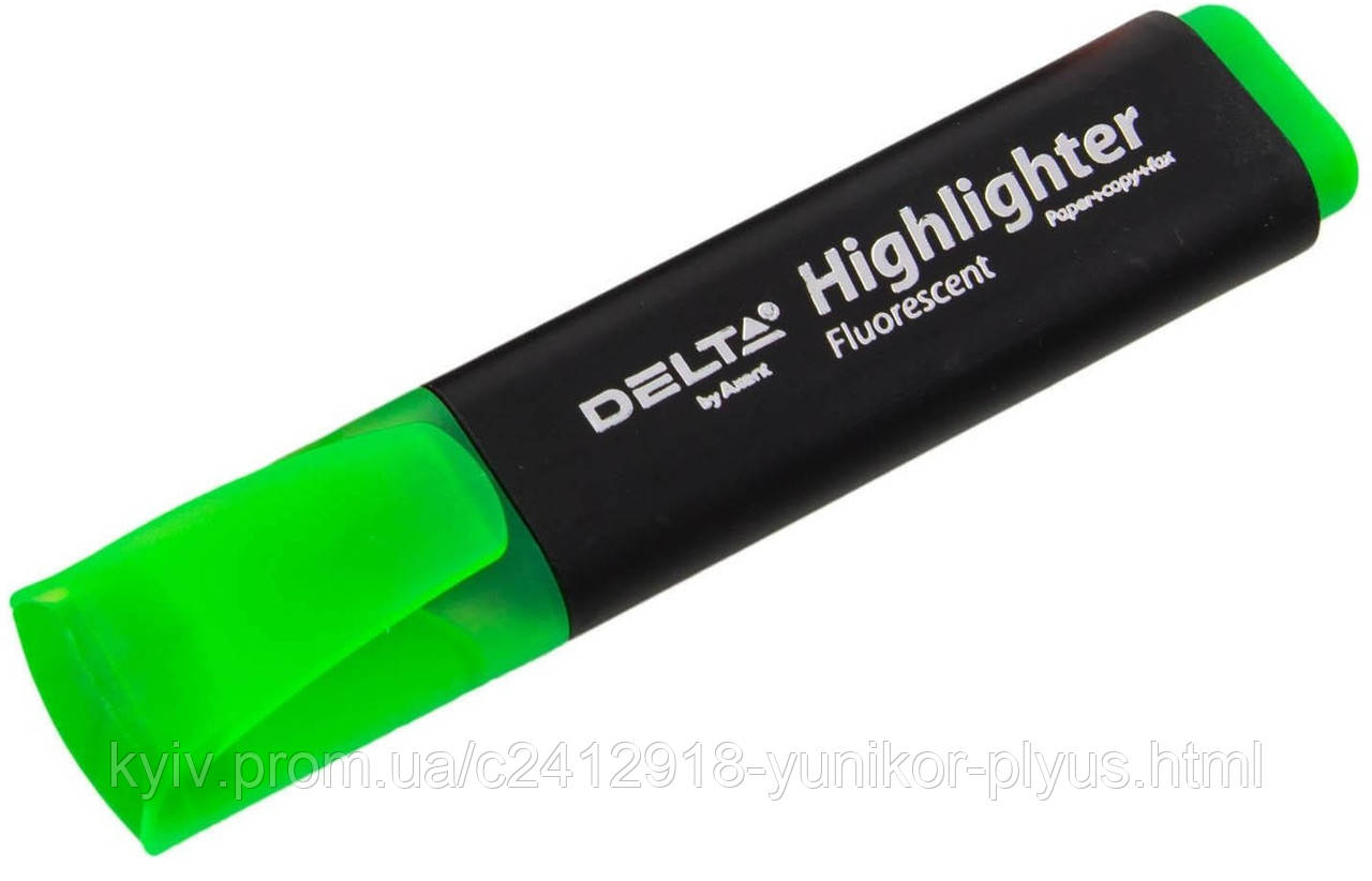 Маркер текстовий "Highlighter", 2-4 мм, зелений. Delta by Axent: продажа, цена в Киеве. Маркеры ...