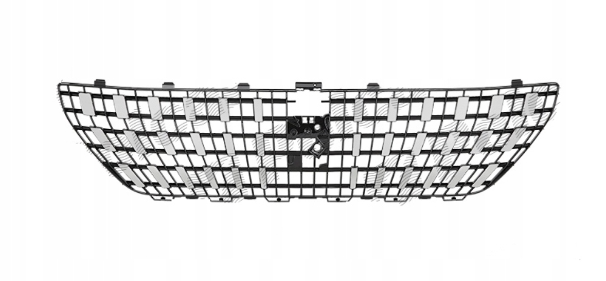 Решітка радіатора Peugeot 3008/5008 16-20 чорн. + Горизонт. молдинги ...