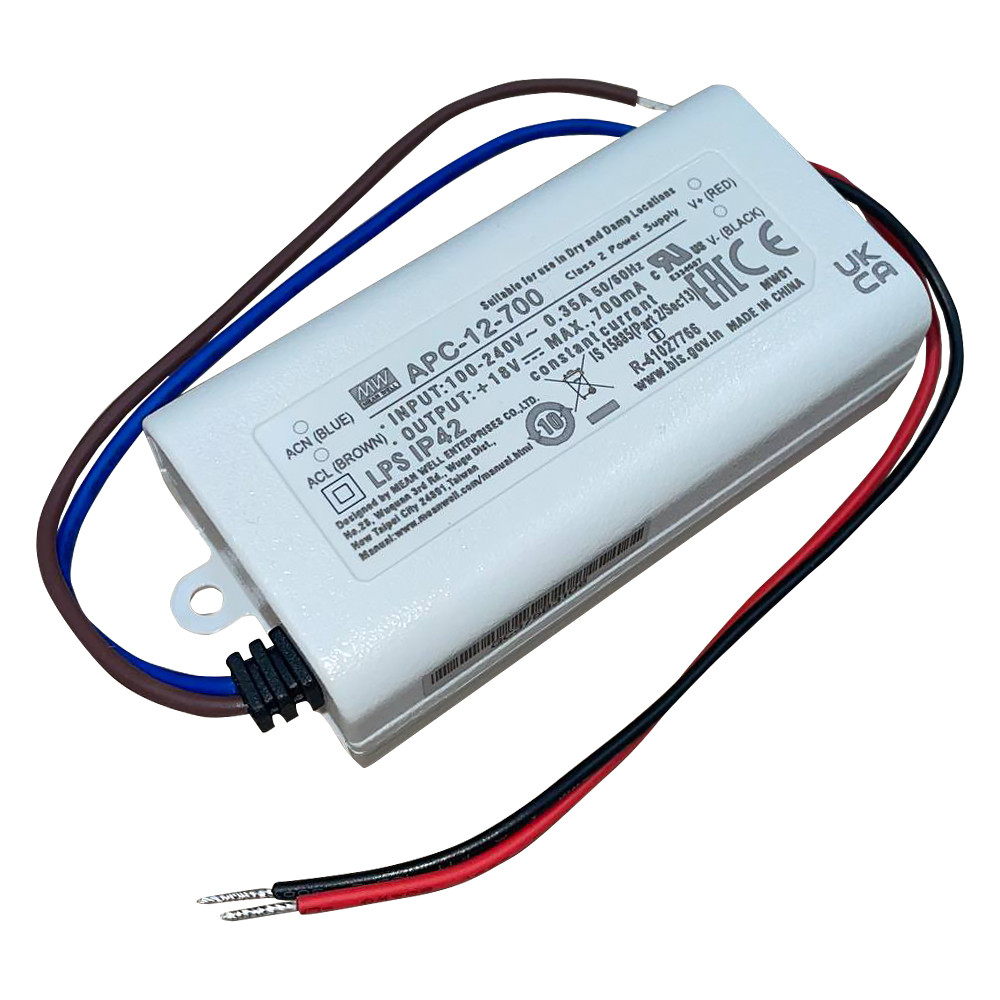 Драйвер светодиода Mean Well 12W 9~18V 700mA APC-12-700 (ID#1486308283), цена: 243.60 ₴, купить ...