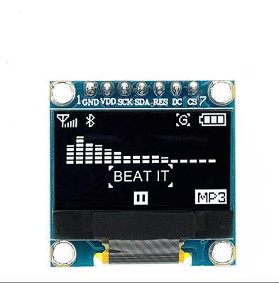 OLED LCD ЖК дисплей/экран 0,96" 2,7х2,8см 128x64, 7pin - синий, ціна ...