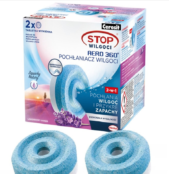 Змінні таблетки Ceresit STOP ВОЛОГА AERO 360 (аромат лаванди ...