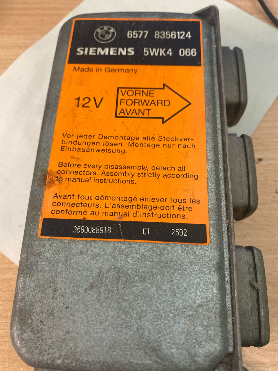 Bmw 5 e34 блок управління подушками airbag 65778356124 (ID#2174314259 ...