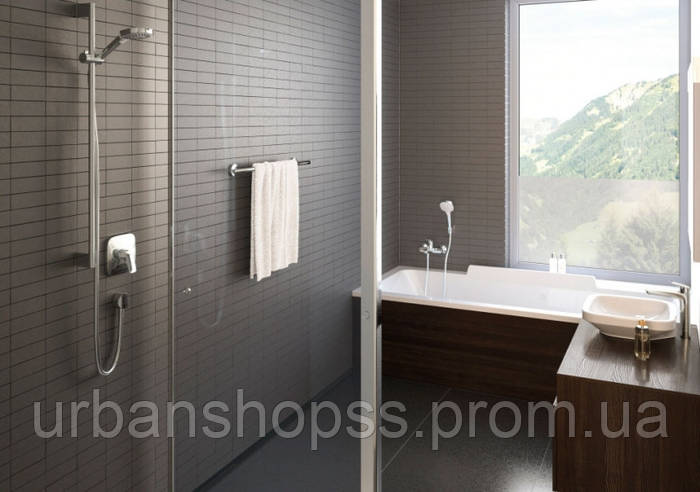 Смеситель для раковины с высоким изливом и сливным гарнитуром Hansgrohe ...