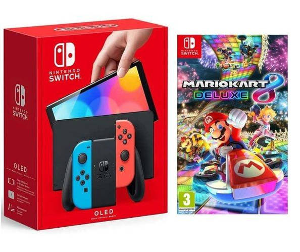 Консоль Nintendo Switch Oled Red/Blue + Mario Kart 8 Deluxe (Download ...