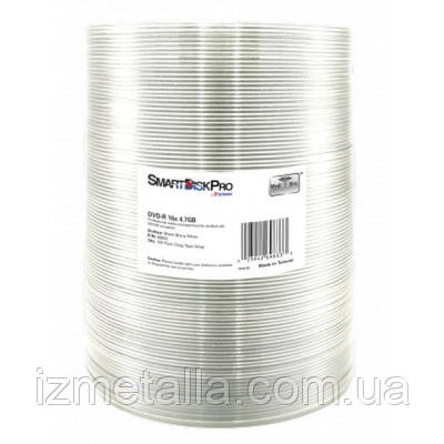 Диск DVD SmartDisk PRO DVD-R 4.7GB 16X MATT SILVER Wrap, 100шт (69833 ...