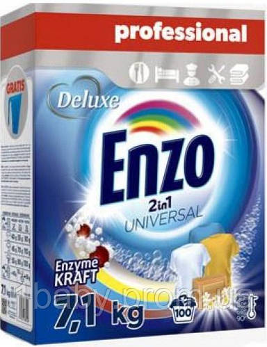 Пральний порошок Deluxe Enzo 2in1 Universal 7.1 кг 100 циклів прання (4260504880508) (ID ...