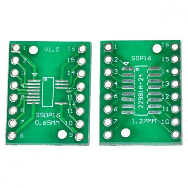 Плата-перехідник SO16/SSOP16 на DIP16(600), ціна: 26 ₴, купити на Prom.ua