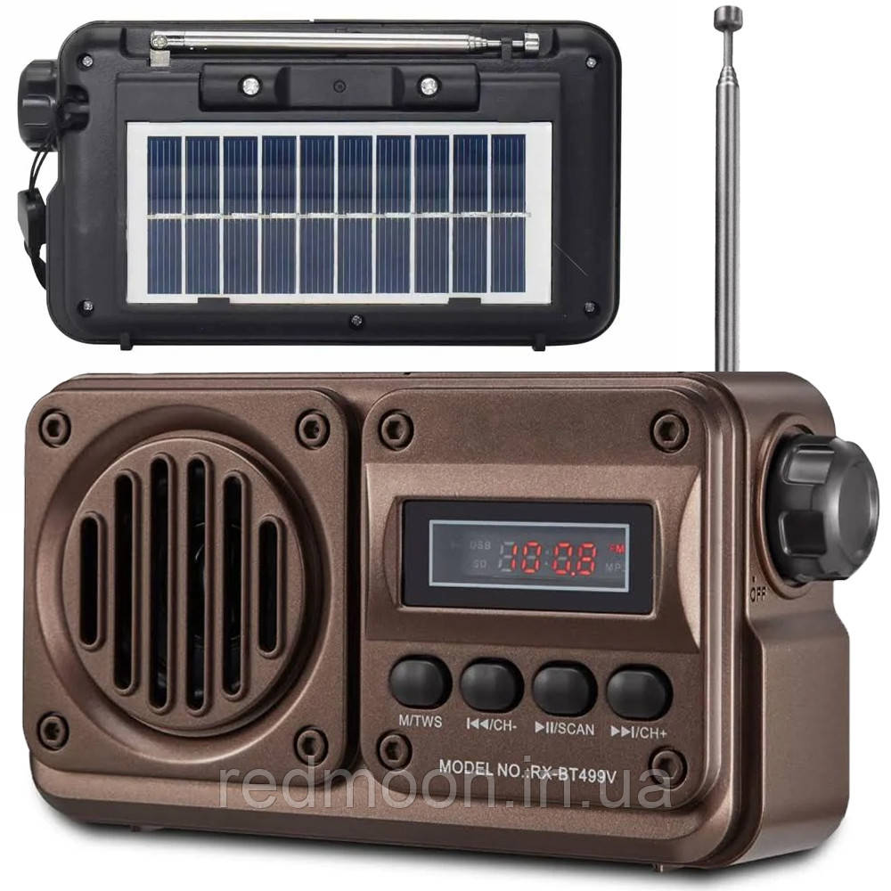 Радиоприемник с солнечной панелью USB, Rx 499 VS / Блютуз радиоприемник ...