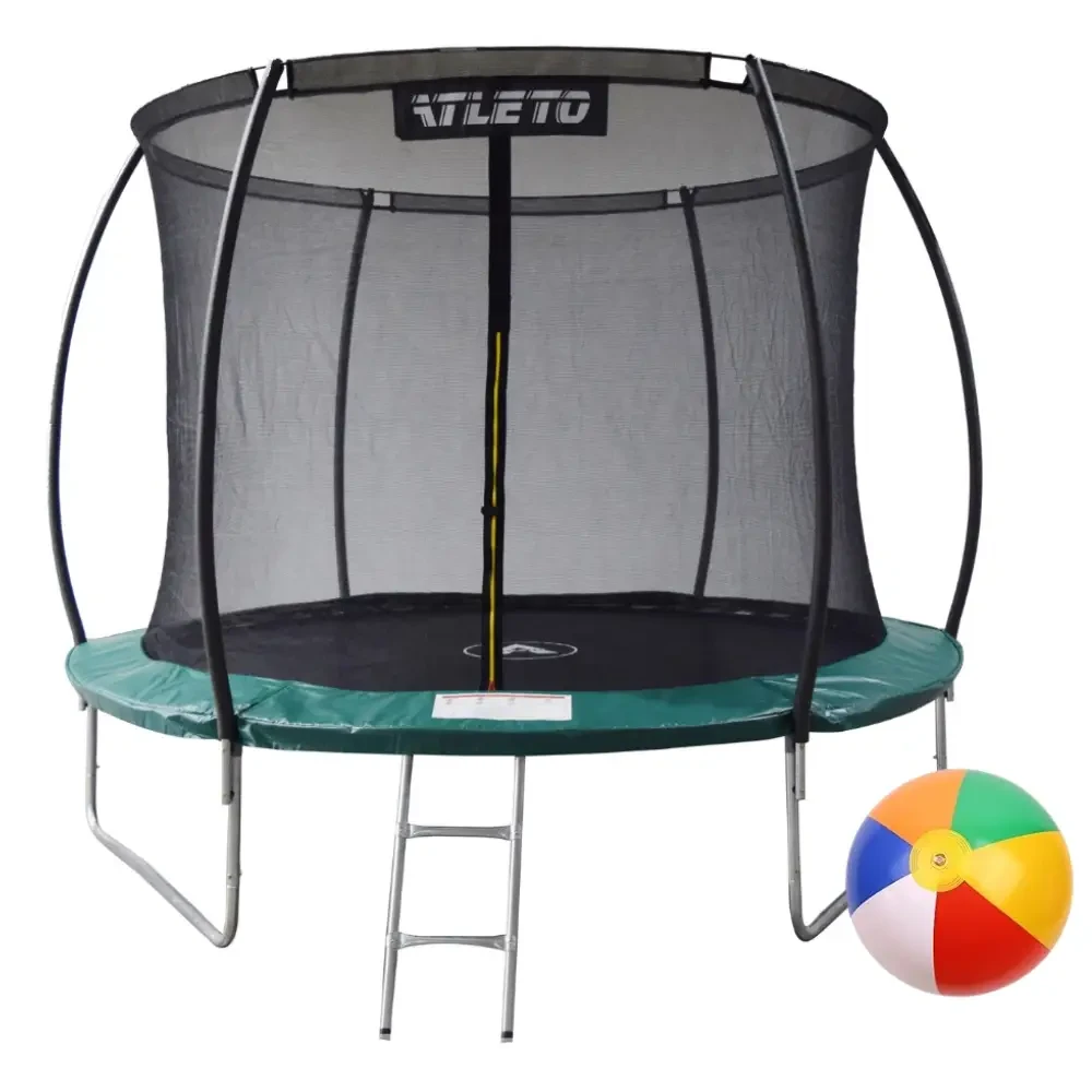 Батут дитячий Atleto (Атлето) 312 см з внутрішньою сіткою зелений (21000503) (ID#1388035404 ...