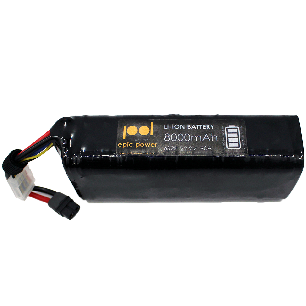 Li-Ion аккумулятор / батарея для FPV (ФПВ) 6S2P 8000mAh 22.2V 90A 21700 ...