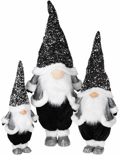 Мягкая игрушка "Гном Black&White" 22х16х55см в пайетках ALB (ID ...