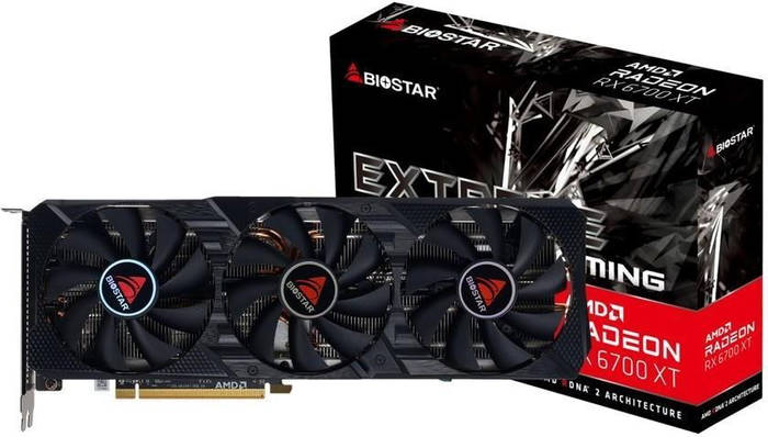 Відеокарта Biostar AMD Radeon RX 6700 XT (VA67T6TML9) (GDDR6, 192 bit ...
