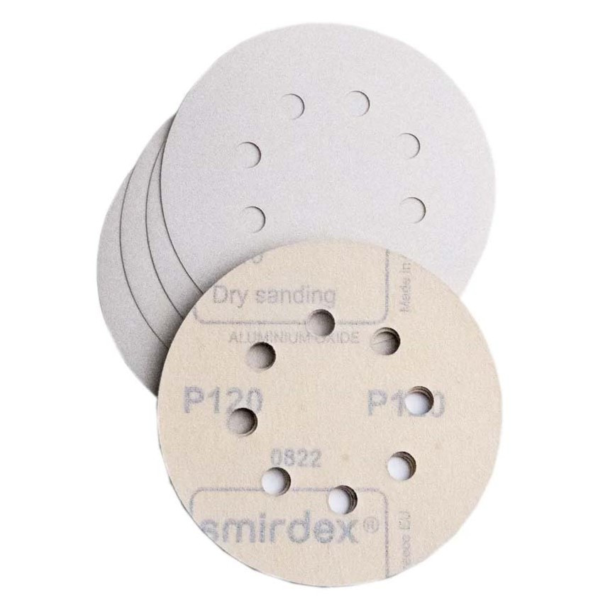 Шліфувальний круг Smirdex 510 White Line P120 Ø125 мм 8 отворів (ID ...