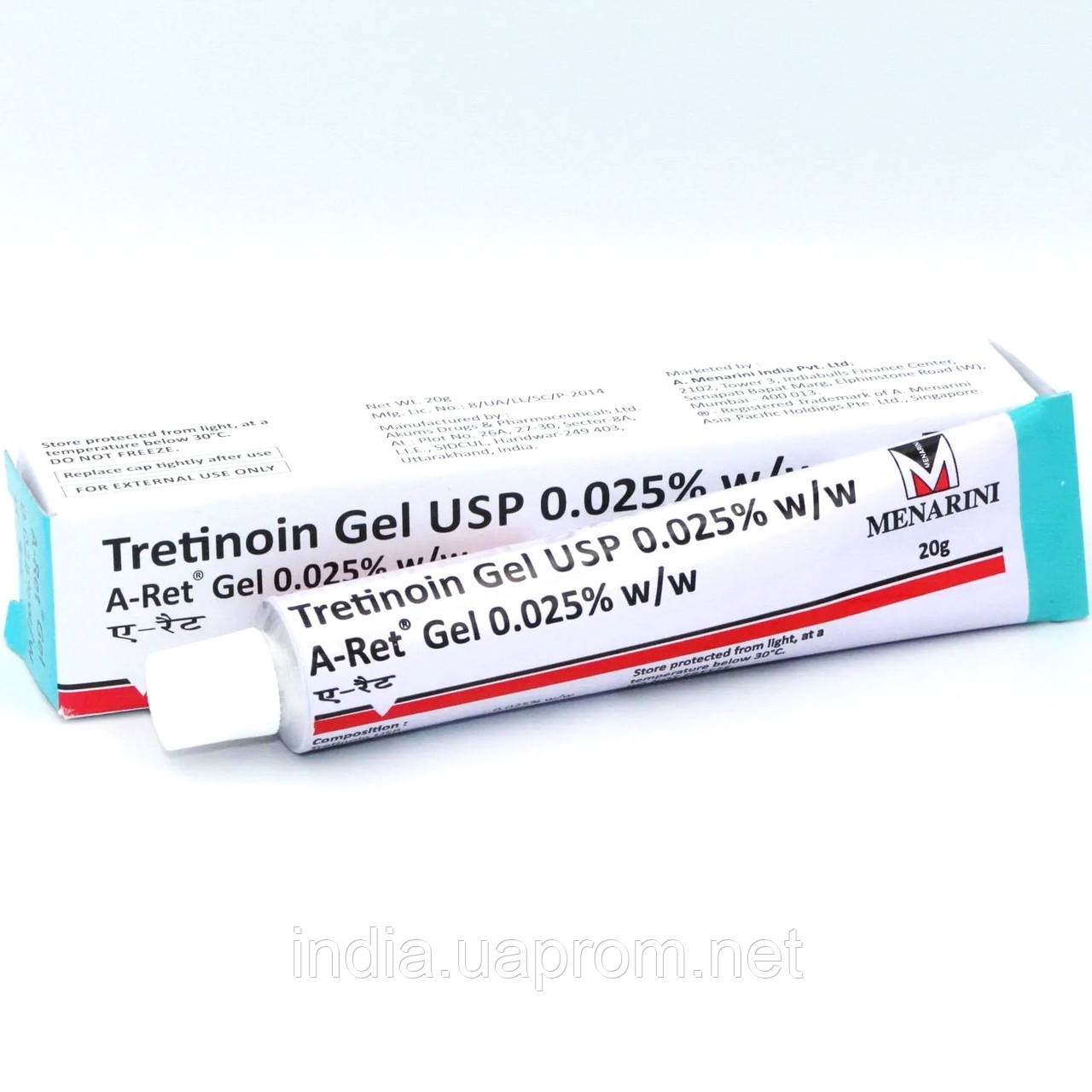 Гель для обличчя Menarini Tretinoin Gel USP 0.025% 20 г Третиноїн гель ...