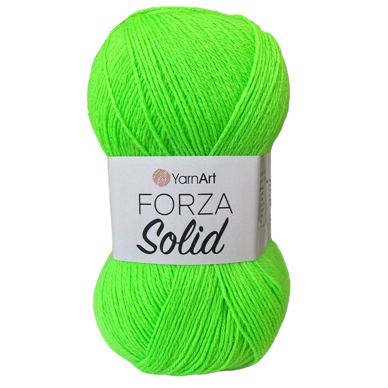 YarnArt FORZA SOLID (Форза Солід) № 4629 зелений неон (Пряжа напіввовна, нитки для в'язання ...