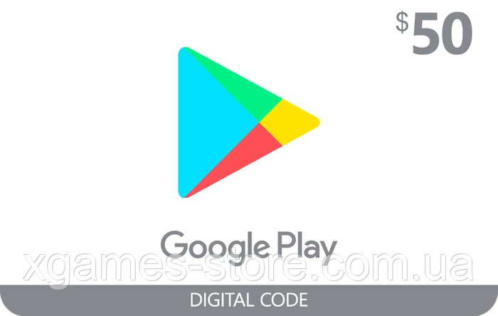 Цифрова картка Google Play Gift Card $50 (США/USA) регіон (ID#2180933777), ціна: 2495 ₴, купити ...